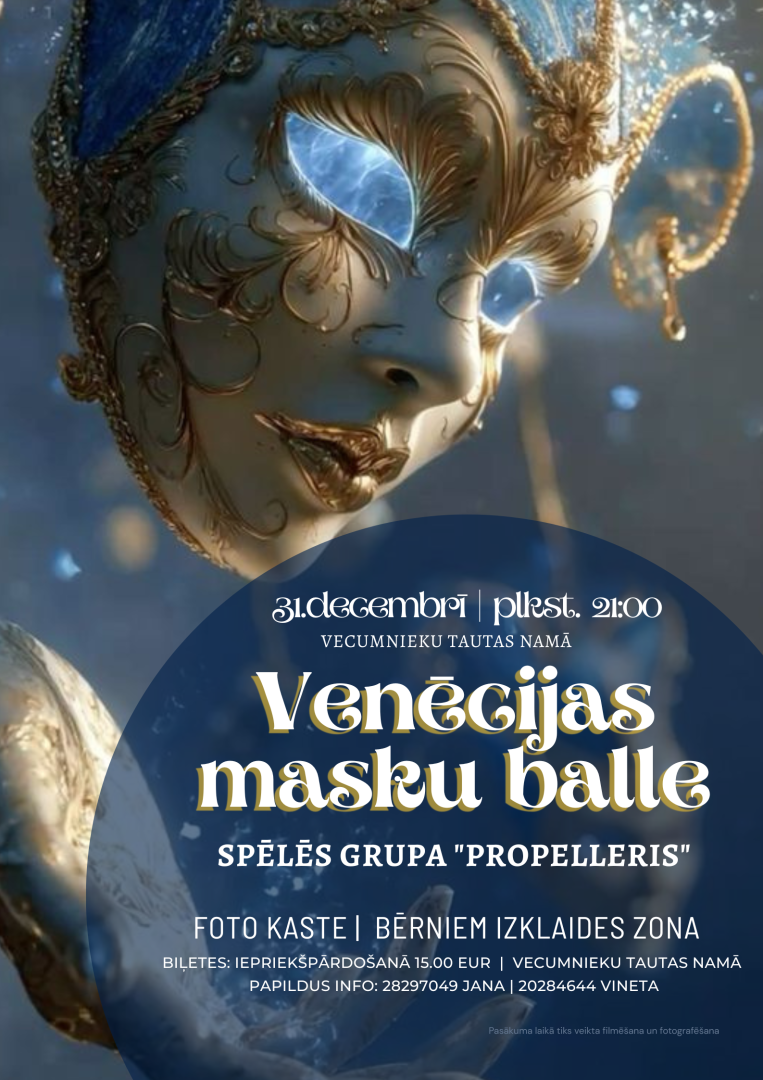 Venēcijas masku balle Vecumniekos - BauskasDzive.lv