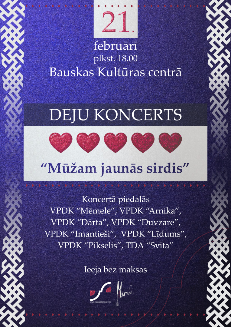 Deju koncerts «Mūžam jaunās sirdis» Bauskā - BauskasDzive.lv
